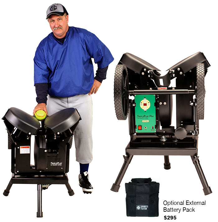 Triple Play PLUS 3-Wheel Softball Pitching Machine | HittingWorld.com